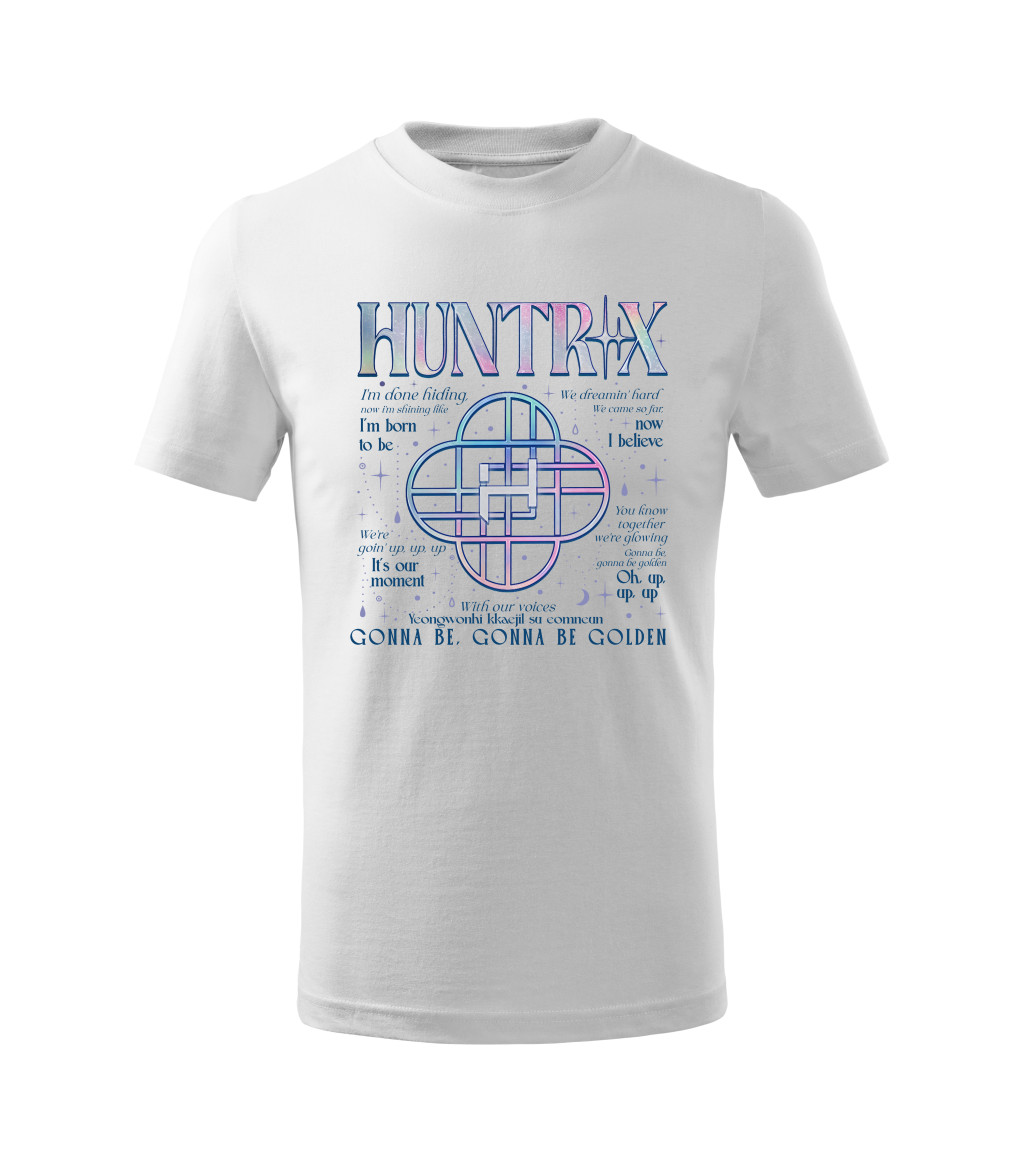 KPOP Demon Hunters - Huntrix Golden logó gyerek póló - Gifty